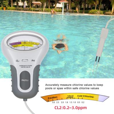 China Tester CL2 2 en 1 de calidad del agua PH y cloro PC-102 - Dispositivo de ensayo de calidad del agua para piscinas y acuarios en venta