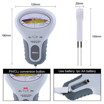 China Tester CL2 2 en 1 de calidad del agua PH y cloro PC-102 - Dispositivo de ensayo de calidad del agua para piscinas y acuarios en venta
