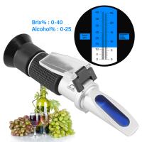 China Hand-held Brix Refractometer with 0-40% Brix Range and Automatic Temperature Compensation for Wine Wort and Sugar Testing for sale