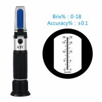 China Handheld Brix Refractometer with 0-10% Brix Range and Automatic Temperature Compensation for Sugar Testing for sale
