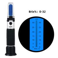 China Portable Hand Held Brix Refractometer with 0-50% Brix Range and Automatic Temperature Compensation for sale