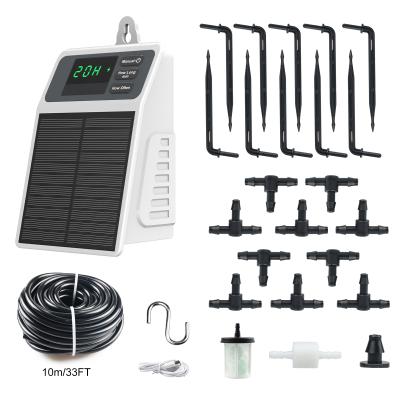 China Solar Powered Automatic Drip Irrigation Kit with 2200mAh Rechargeable Battery and Programmable Timer for Garden and Potted Plants for sale