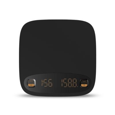 China Touch Screen Electronic Digital Coffee Scale with 0.1g Accuracy and USB Rechargeable Kitchen Weighing Scale for sale