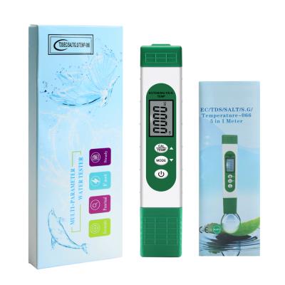 China 5-in-1 Multifunction Digital Salinity Meter with High-precision Probe and Automatic Temperature Compensation for sale