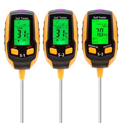 China 6-in-1 Digital Soil Tester Moisture/PH/Sunlight/Temperature Monitor With Backlight LCD For Plant Garden Farm for sale