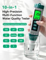 China 10‑in‑1 Multi‑Parameter Water Quality Test Pen, PH TDS EC ORP Salinity Meter for sale
