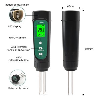 China Farm Tool Soil Moisture Tester Digital EC Moisture Temperature Meter for sale