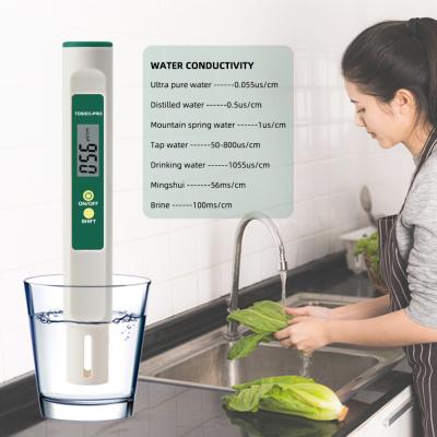 China Household Digital Water Quality Meter 3 In 1 Temp TDS EC Meter for sale