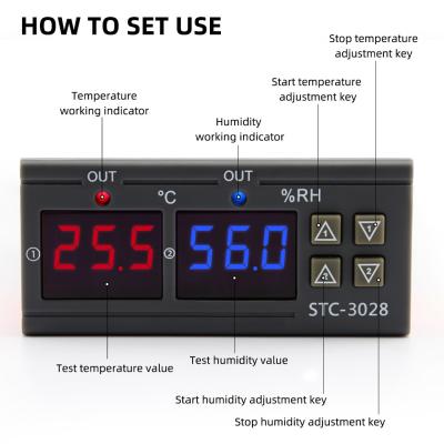 China Temperature Humidity Control Digital Thermometer Hygrometer AC 110V 220V for sale