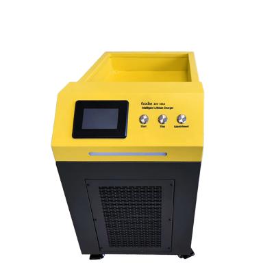 China Ecolite 24V 100A High Frequency Forklift Battery Charger 3-Phase Input CAN Communication Compact Design for sale