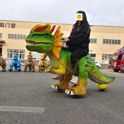 中国 電動コイン駆動アニマトロニック恐竜乗車スクーター 遊園地 販売のため