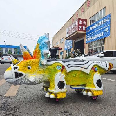 Cina Parco di divertimenti elettrico animatronico Dinosauro guida sullo scooter per il centro commerciale in vendita