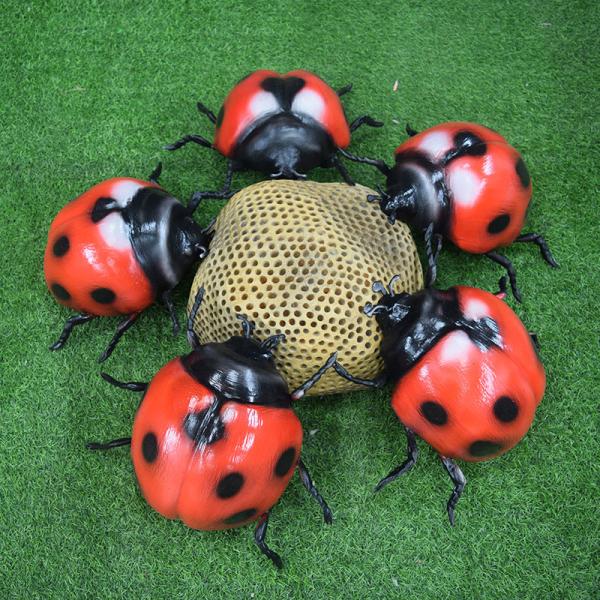 Quality Waterproof Animatronic Insect Seven Spotted Ladybug For Entertainment Park for sale