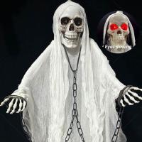 China Hanging Ghost Halloween Decorations Light Up Skeleton Decoration for sale