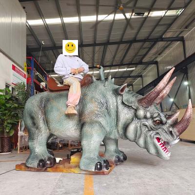 China Realistische grote neushoorn animatronische dier scooter voor pretpark Te koop