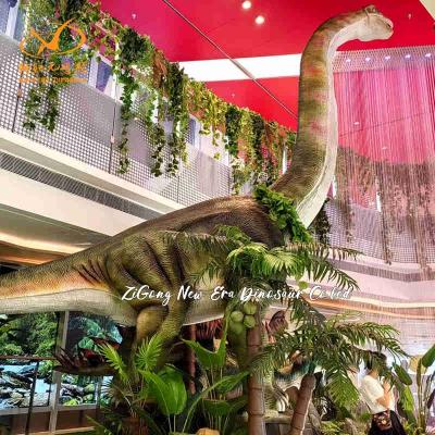 China Lifelike Real Animatronic Dinosaur Model Long Neck Brachiosaurus Dinosaur for Mall for sale