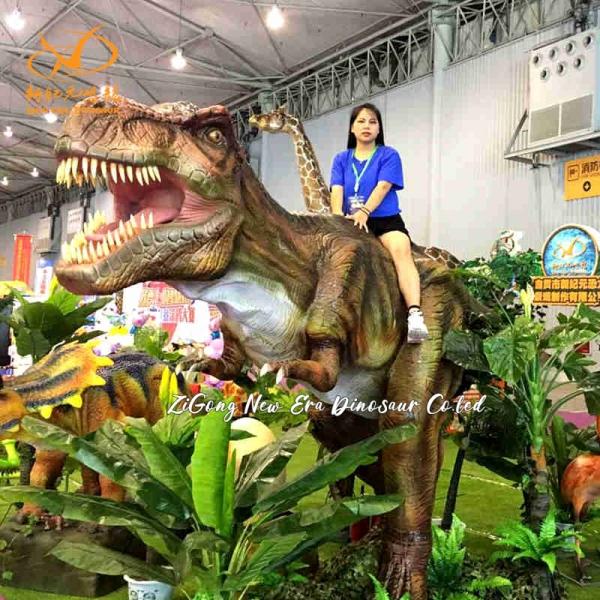 Quality Orange Animatronic Dinosaur Model Waterproof Weatherproof For Amusement Park for sale