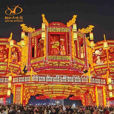China Festival Art Lantern Door for Exhibition Outdoor Waterproof Luminous Lantern Gate for Light Show for sale