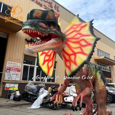 Cina Modelli realistici di dinosauri Dilophosaurus a grandezza naturale per mostre e spettacoli in vendita