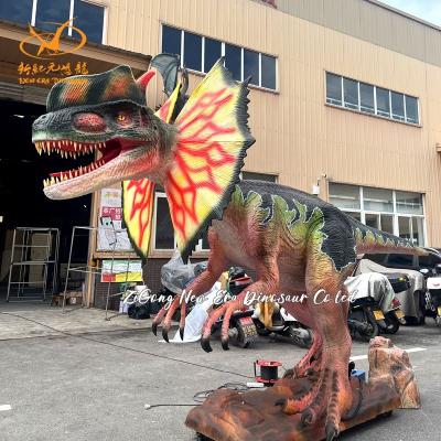 Cina Modelli realistici di dinosauri Dilophosaurus a grandezza naturale per mostre e spettacoli in vendita