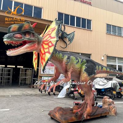 Cina Modelli realistici di dinosauri Dilophosaurus a grandezza naturale per mostre e spettacoli in vendita