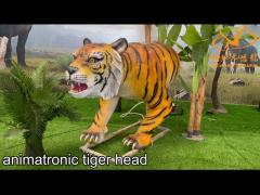 Testa di tigre animale animatronica realistica per zoo, parco e mostre