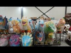 Centro commerciale elettrico Animatronico robotico Dinosauro guida su scooter per bambini