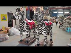 Zoo Decoratie Animatronic Dier Robotisch Levensecht Levensgroot Realistisch Animatronic Zebra