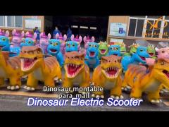 dino world animatronic dinosaur electric scooter for amusement park