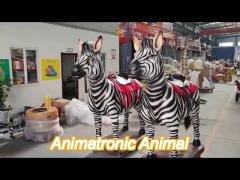 Zoo Decoratie Animatronic Dier Robotisch Levensecht Levensgroot Realistisch Animatronic Zebra