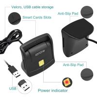 China SCR-307(A) Multi-Card Reader with USB 2.0 Interface, 64x64x45mm Compact Design for SD/SDHC/SDXC/MMC and Smart Cards for sale