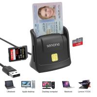 China SCR-307(A) Multi-Card Reader with USB 2.0 Interface, 64x64x45mm Compact Design for SD/SDHC/SDXC/MMC and Smart Cards for sale