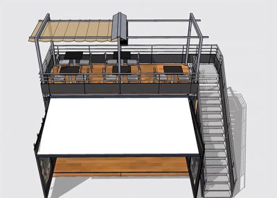 China Topshaw 20ft Design Container Kitchen Restaurant Container Coffee Shop Container Cafe Bar for sale