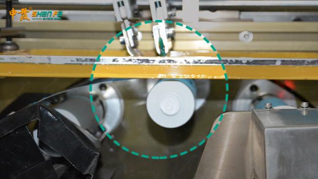 Close-up of printing mechanism