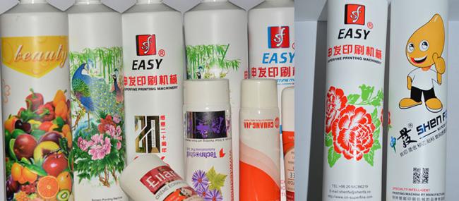 Sample printed tubes showing color accuracy