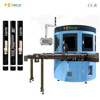 China Rotating Two Color Screen Printing Machine For Cosmetic Barrels for sale