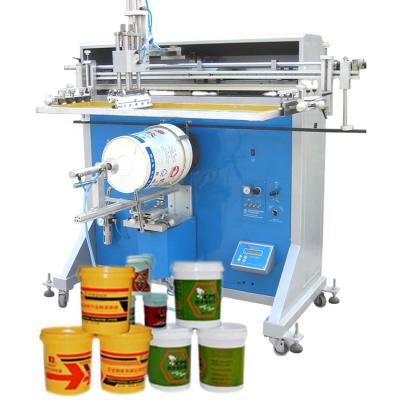 China Semi-Automatic Screen Printing Machine for Water Gallon Buckets with 220V 50HZ Power and Max. Φ330mm*400mm Print Size for sale