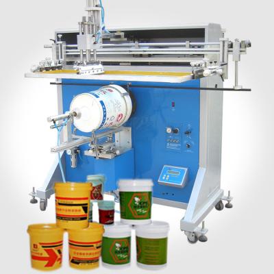 China Semi-Automatic Screen Printing Machine for Water Gallon Buckets with 220V 50HZ Power and Max. Φ330mm*400mm Print Size for sale