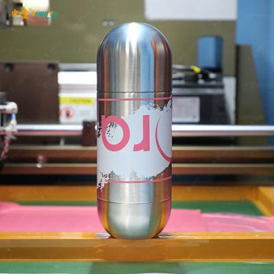 China Semi-Automatic Screen Printing Machine for Water Bottles with Pneumatic Operation and Dia.(13-100)xL(25-280)MM Print Size for sale