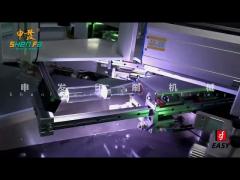 Automatische schermdrukmachine voor cilindrische glazen flessen met camera-positionering