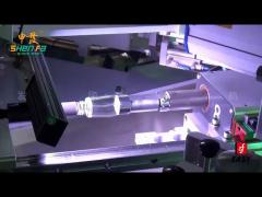 Cosmetic Glass Bottles Automatic Screen Printing Machine For Cream Flacons