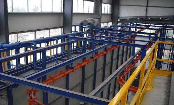 Automated Industrial Powder Coating Line Vertical Aluminium Profile