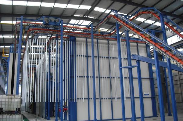 Automated Industrial Powder Coating Line Vertical Aluminium Profile