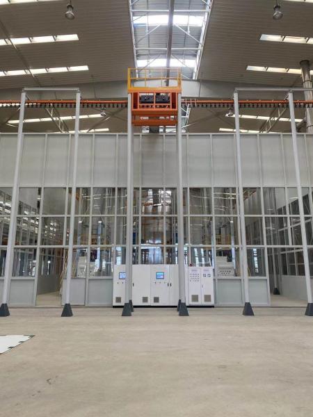 Automated Industrial Powder Coating Line Vertical Aluminium Profile
