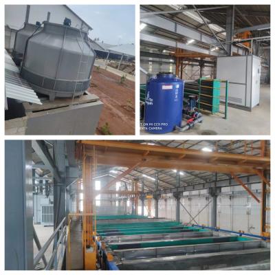 China Anodiseringslijn voor aluminiumprofielen van industriële kwaliteit 150 T/M Te koop