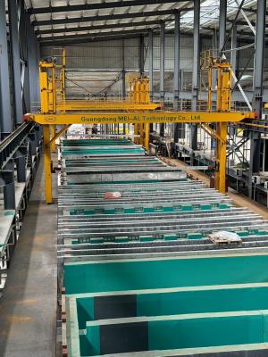 China 750T/M Capacity Automatic Horizontal Anodizing Line for 6061-6063 Aluminum Alloy for sale