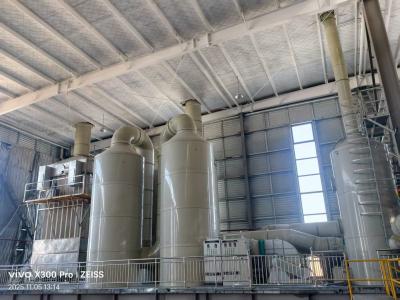 China Three-Acid Mist Wet Scrubber System | Corrosion-Resistant PP Waste Gas Purification Tower for Aluminum Anodizing, Complete Gas Collection & Neutralization Equipment for sale