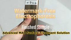 Watermark-free electrophoresis finish on aluminum profiles