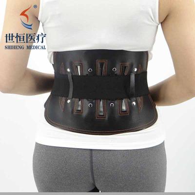 China leather waist protection brace SH-409 lumbar back support for sale