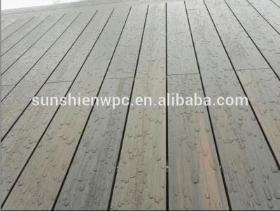 China wpc outdoor decking from Sunshien WPC green with waterproof pvc for school, college benches for sale